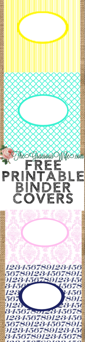 Free Printable Binder Covers - The Gracious Wife