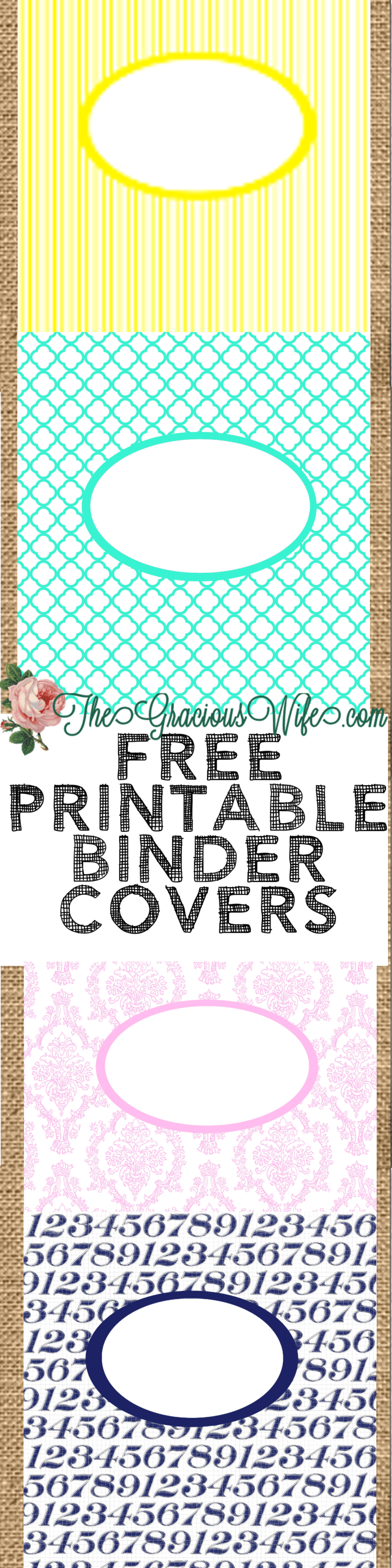 Free Printable Binder Covers - The Gracious Wife