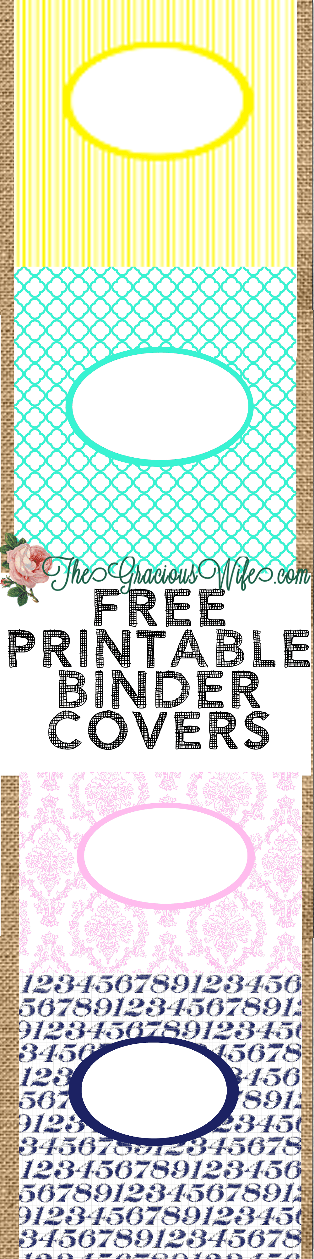 Free Printable Binder Covers - The Gracious Wife