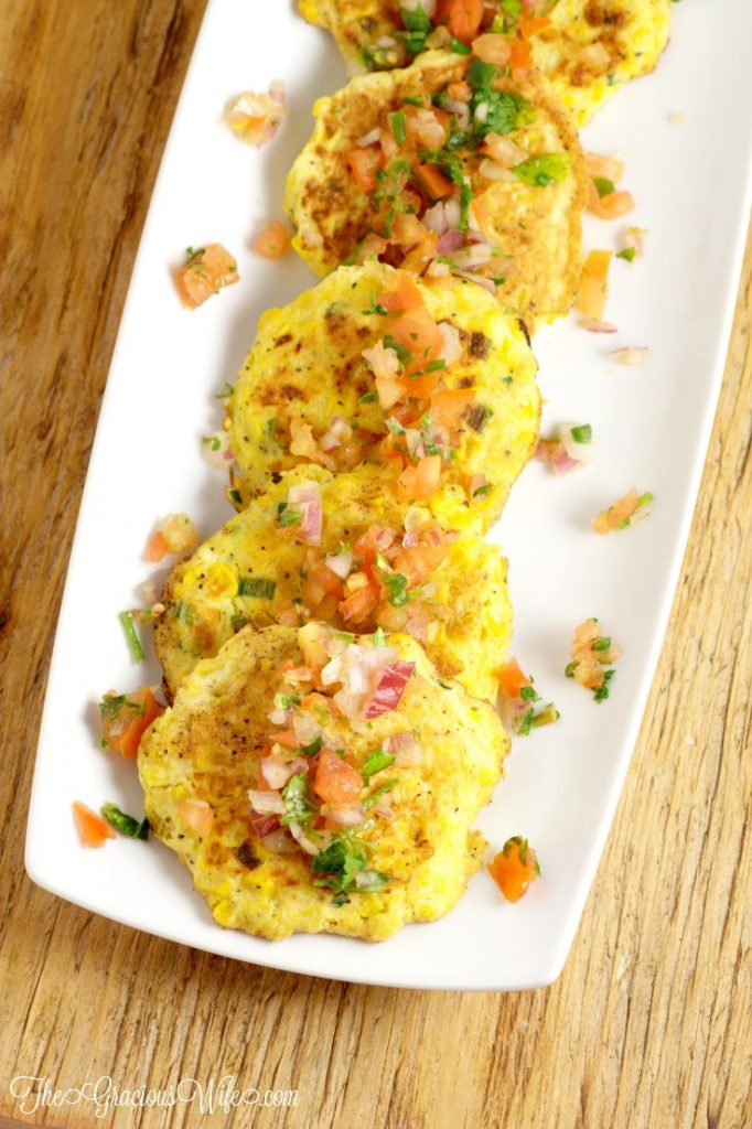 Fried Corn Cakes - The Gracious Wife