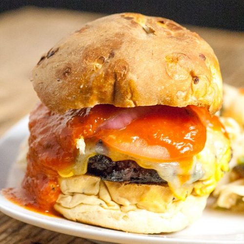 Pepperoni Pizza Cheeseburger - The Gracious Wife