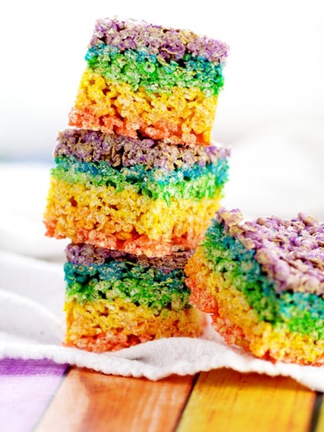 Rainbow Rice Krispie Treats: Fun, Festive, and Easy No-Bake Snack - The ...