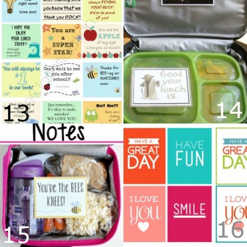 Free Printable Lunchbox Notes for Kids | The Gracious Wife