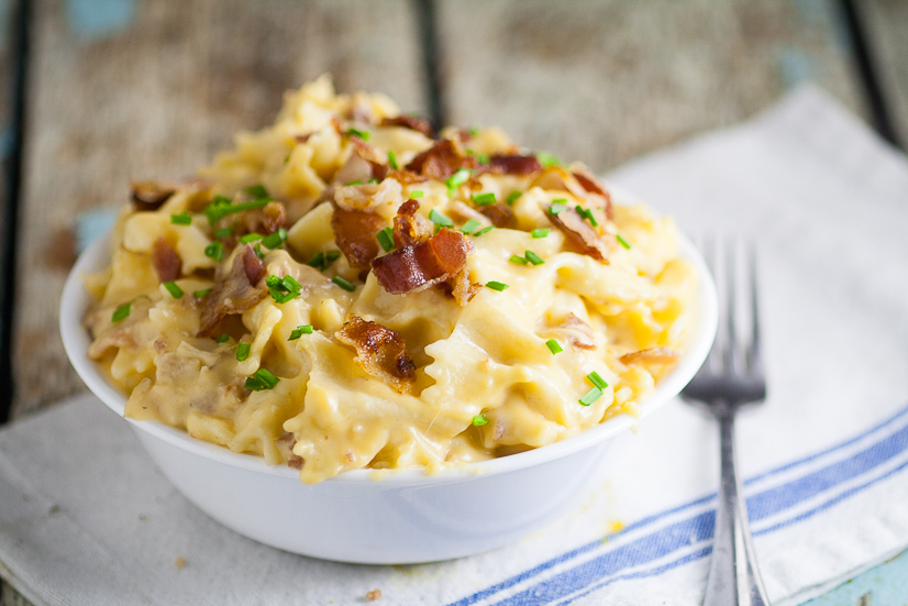 Bacon Cheddar Bow Ties Recipe | The Gracious Wife