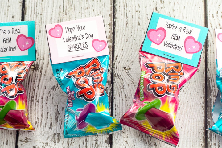 Free Printable Ring Pop Valentines | DIY Valentines for Kids