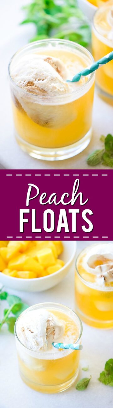 Refreshing Easy Peach Floats Recipe | The Gracious Wife