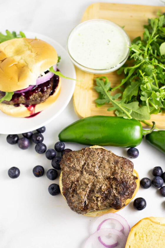 Spicy Blueberry Burgers Recipe - The Gracious Wife