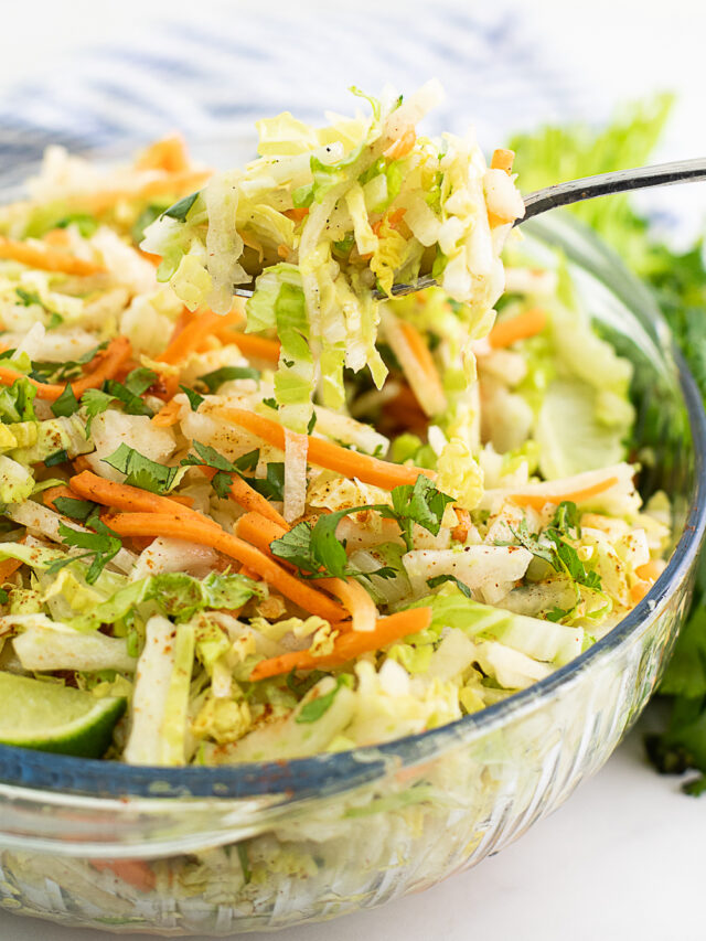 Zesty Jicama Slaw: Refreshing Crunch for Tacos or Sides! - The Gracious ...
