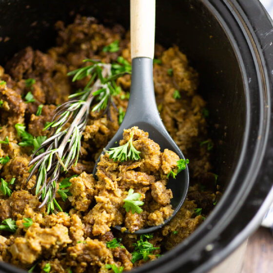Crockpot Stuffing Recipe | Traditional Stuffing in the Slow Cooker