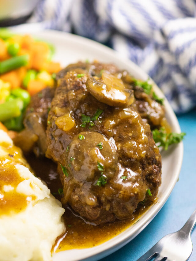 Slow Cooker Salisbury Steak: Tender Beef Patties in Rich Onion Gravy ...