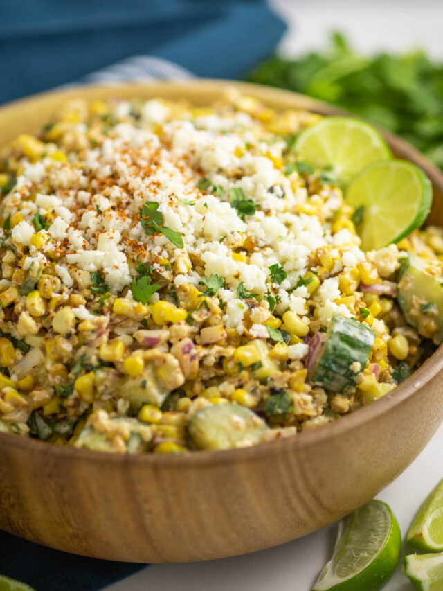 Spicy & Creamy Mexican Street Corn Salad: Potluck Perfection! - The ...