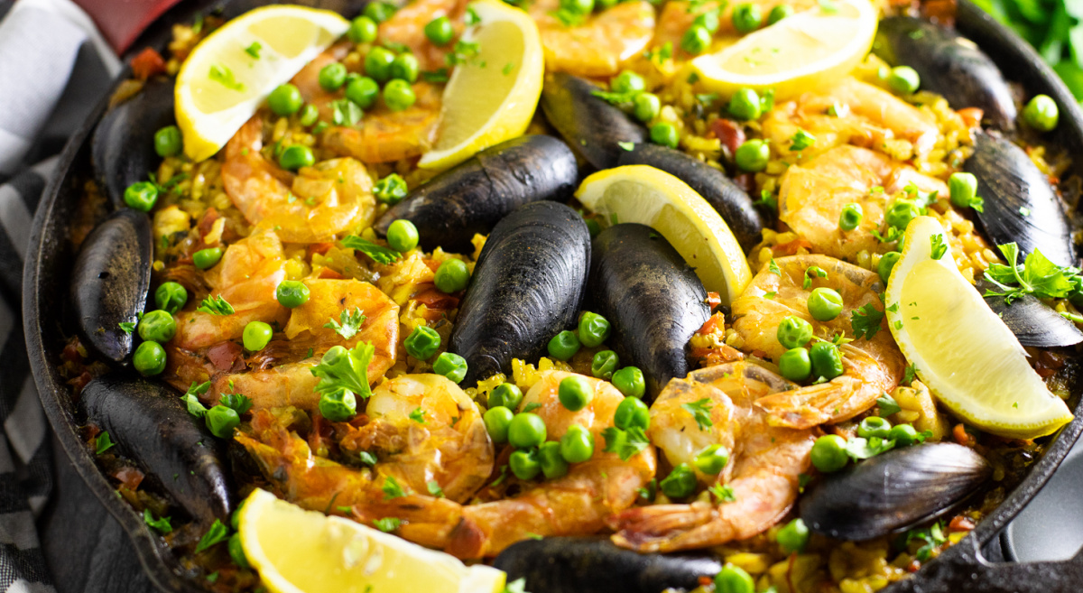 Spanish Seafood Paella - The Gracious Wife