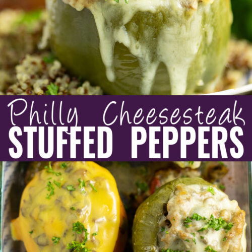 Philly Cheesesteak Stuffed Peppers - The Gracious Wife