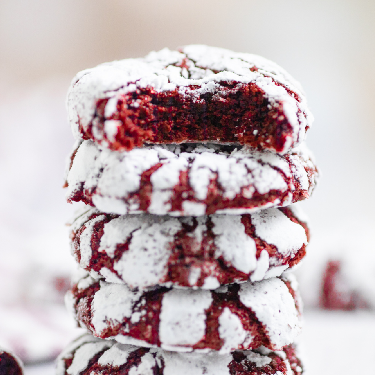 Red Velvet Crinkle Cookies - The Gracious Wife